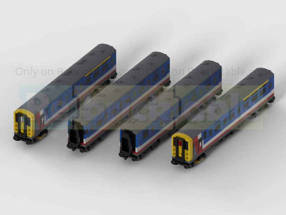 LEGO MOC 4-Wide Class 423 4-VEP 4 Carriage EMU Train In Network ...