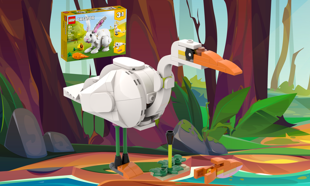 LEGO MOC Great Egret by Jappelsap98 | Rebrickable - Build with LEGO