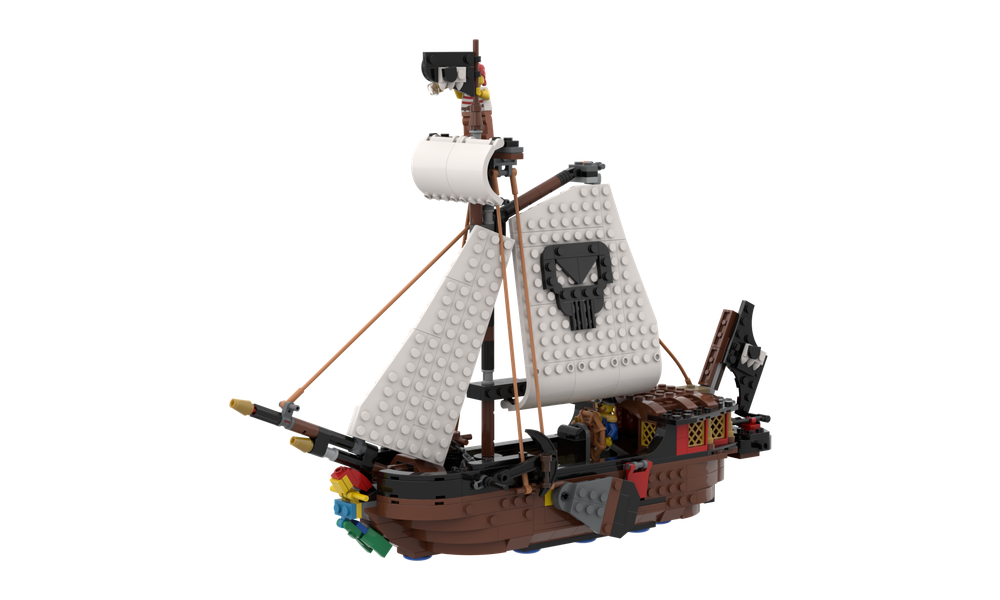 LEGO MOC Pirate Sloop and Treasure Mine by Jappelsap98 | Rebrickable ...