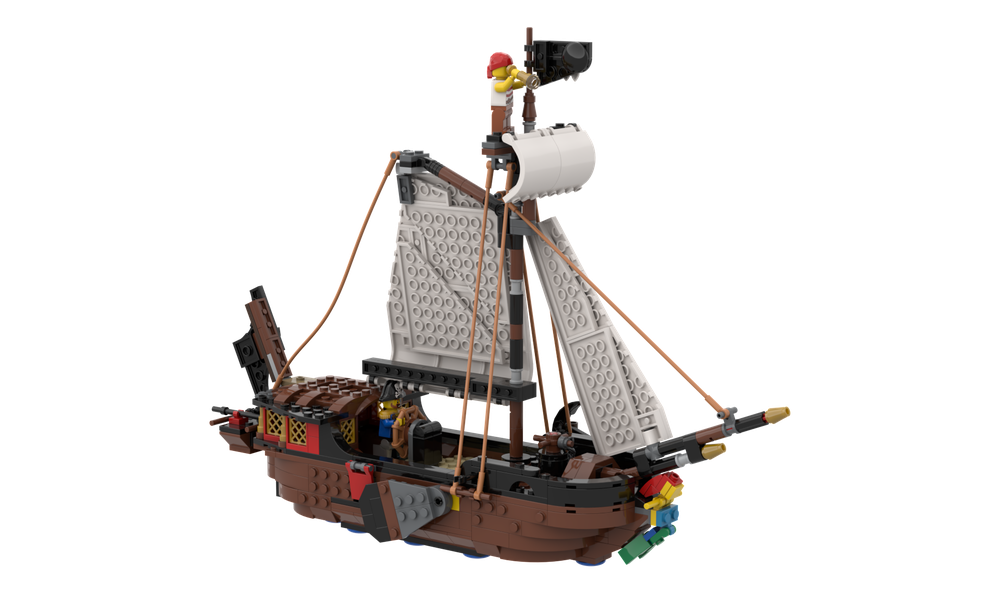 LEGO MOC Pirate Sloop and Treasure Mine by Jappelsap98 | Rebrickable ...
