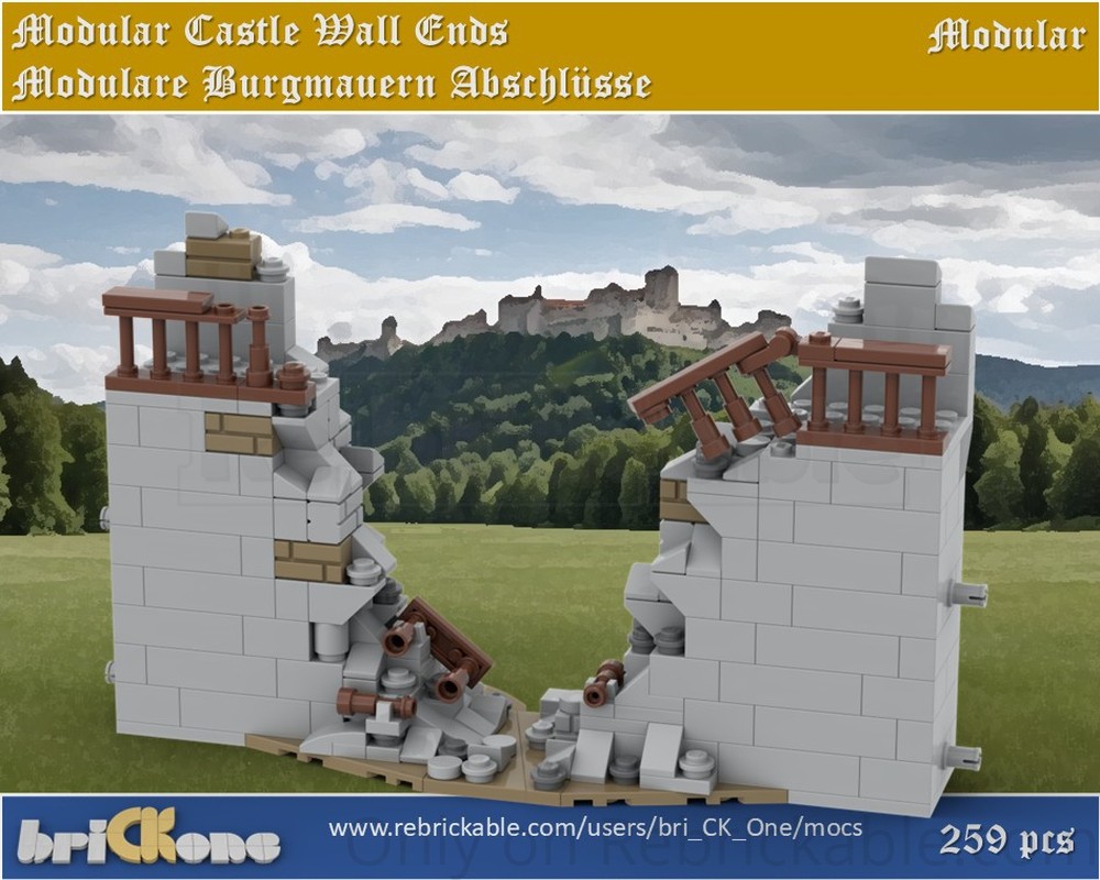 LEGO MOC Modular Castle Wall Ends by bri_CK_One | Rebrickable - Build ...