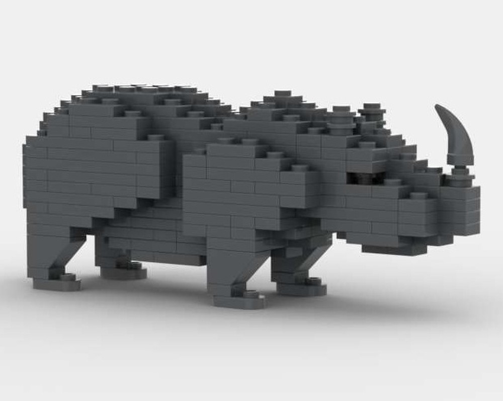 LEGO MOC Indian Rhino by Wildbrickcreations | Rebrickable - Build with LEGO
