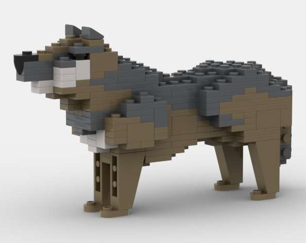 LEGO MOC Grey Wolf by Wildbrickcreations | Rebrickable - Build with LEGO