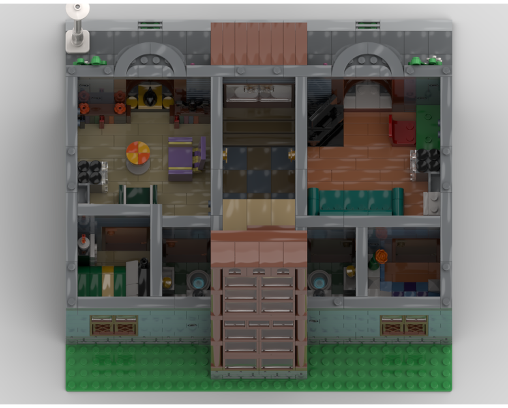 LEGO MOC-209425 3 Stories Apartment Complex by Brickette | Rebrickable ...