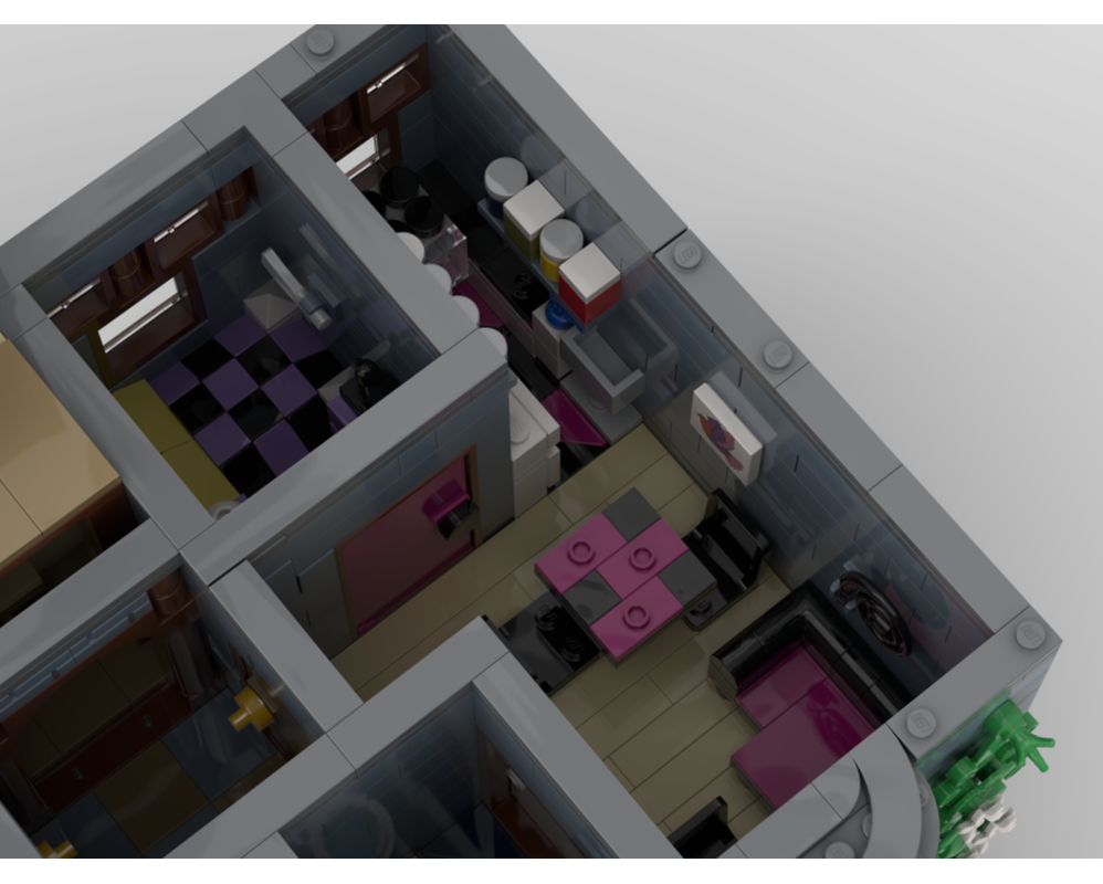 LEGO MOC 3 Stories Apartment Complex by Brickette | Rebrickable - Build with LEGO