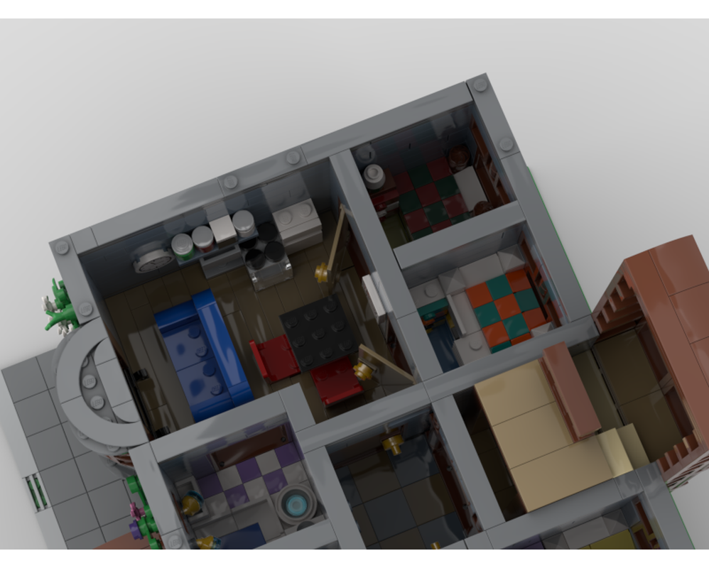 LEGO MOC 3 Stories Apartment Complex by Brickette | Rebrickable - Build with LEGO