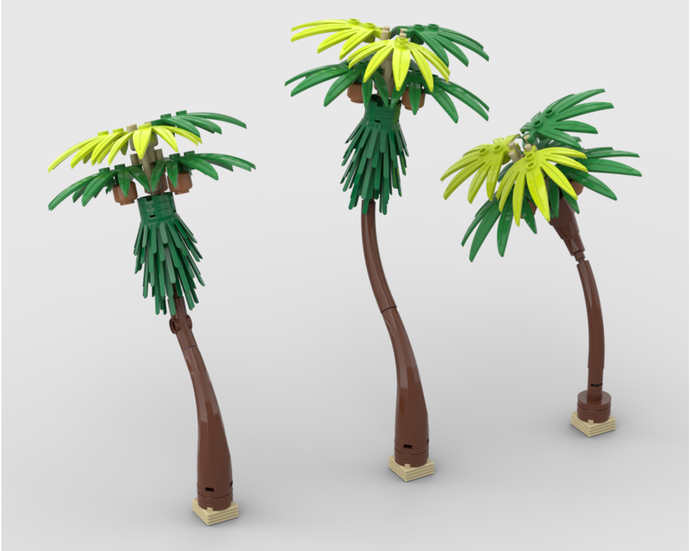 Lego Moc Palm Trees By Gabizon Rebrickable Build With Lego