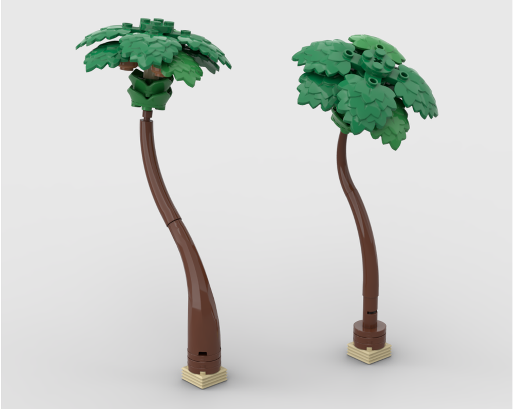 Lego Moc Palm Trees By Gabizon Rebrickable Build With Lego