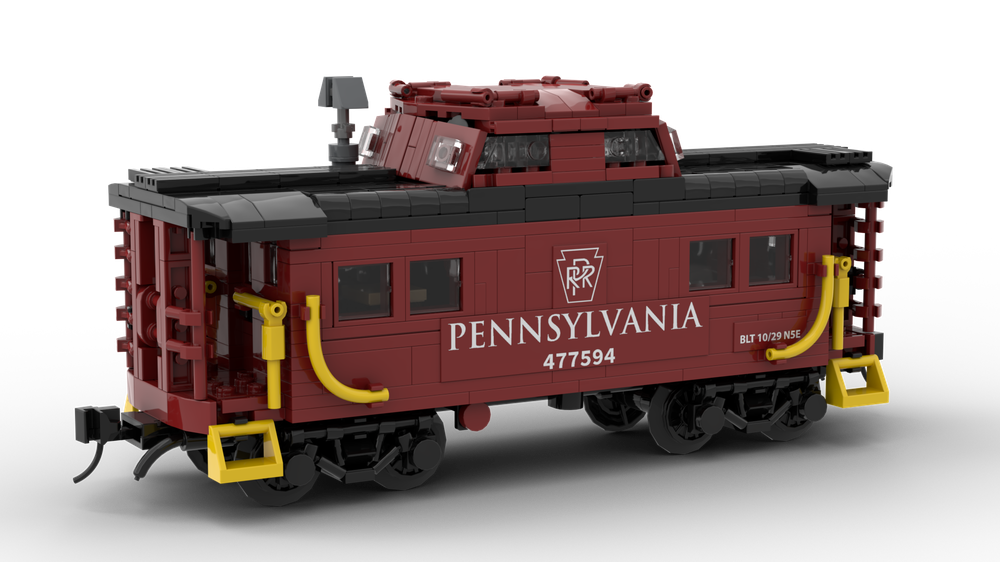 LEGO MOC PRR N5E Caboose by Yellow.LXF | Rebrickable - Build with LEGO