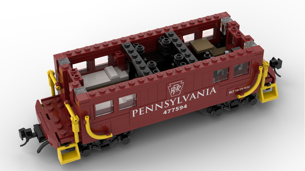 LEGO MOC PRR N5E Caboose by Yellow.LXF | Rebrickable - Build with LEGO