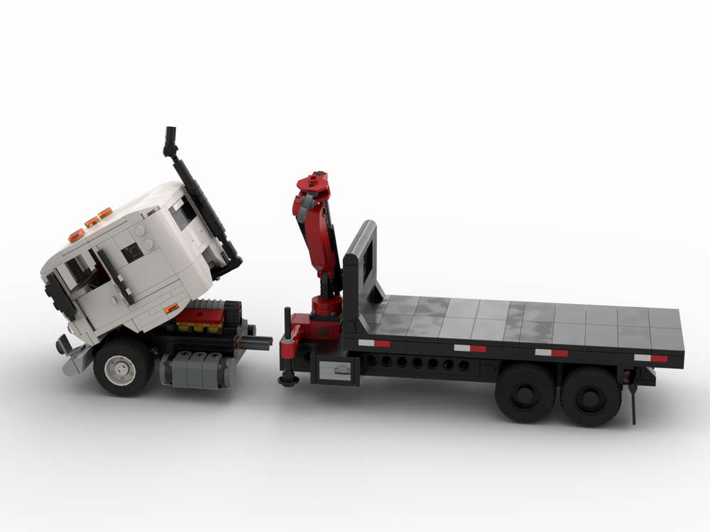 LEGO MOC Flatbed and Crane Attachment by owstin | Rebrickable - Build ...