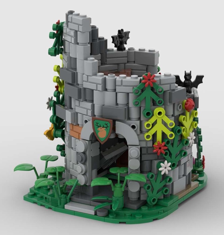 LEGO MOC Watchtower ruin by gangstergazelle | Rebrickable - Build with LEGO