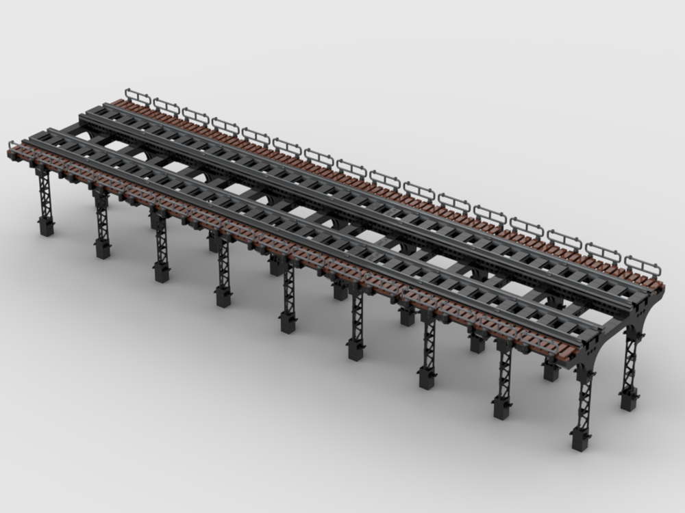 LEGO MOC City Railroad Bridge by legomattiman | Rebrickable - Build ...