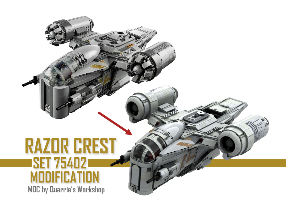 LEGO MOC Razor Crest MOD by Quarries Workshop | Rebrickable - Build ...