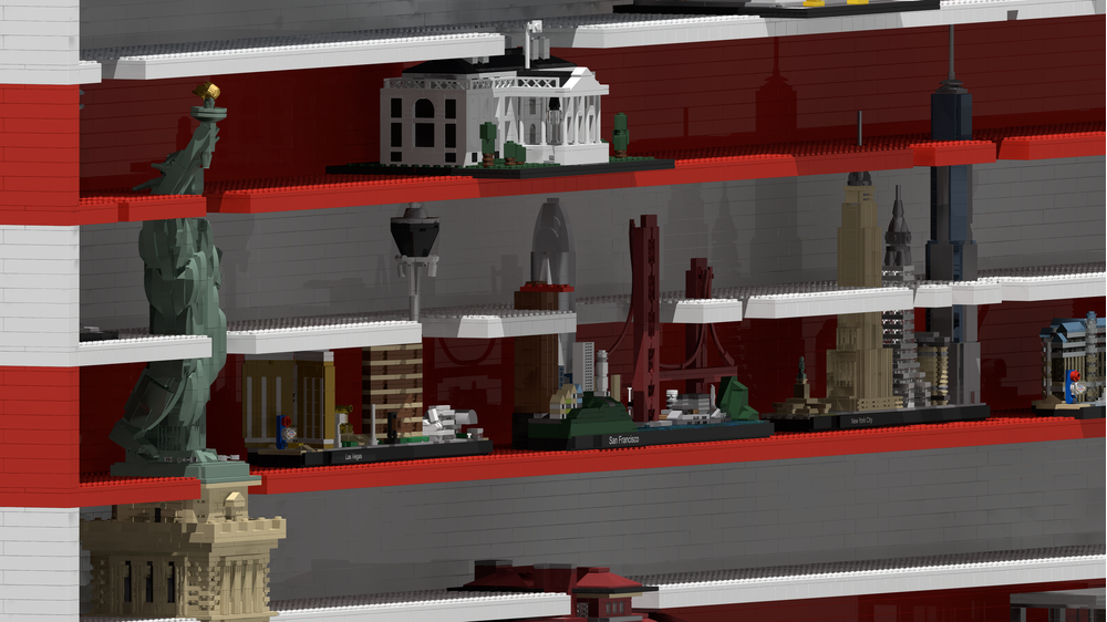 LEGO MOC-209535 Giant USA Flag 3D Shelf by hawkfan08 | Rebrickable ...