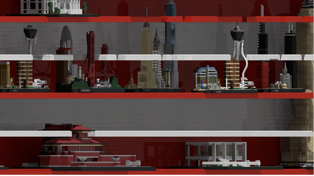 Lego Moc Giant Usa Flag 3d Shelf By Hawkfan08 Rebrickable Build