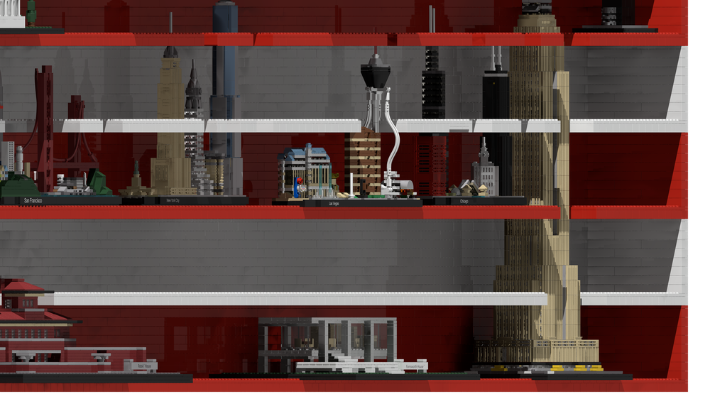 LEGO MOC Giant USA Flag 3D Shelf by hawkfan08 | Rebrickable - Build ...