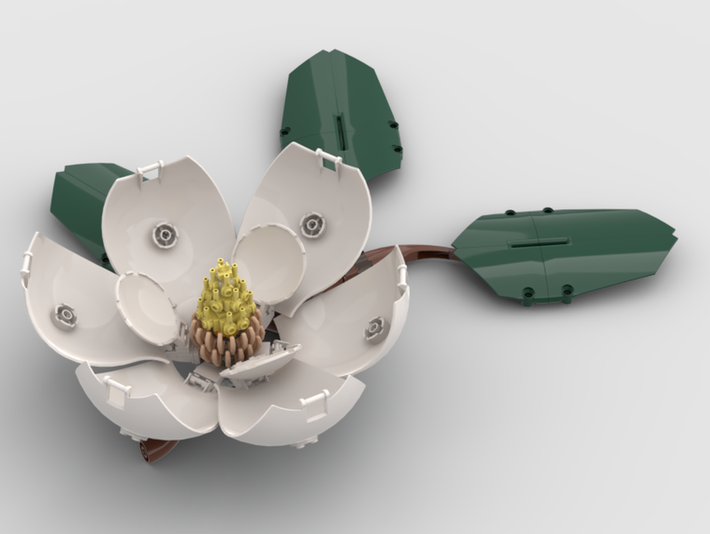 LEGO MOC Magnolia Flower by Mr.SpookyPumpkinHead | Rebrickable - Build ...