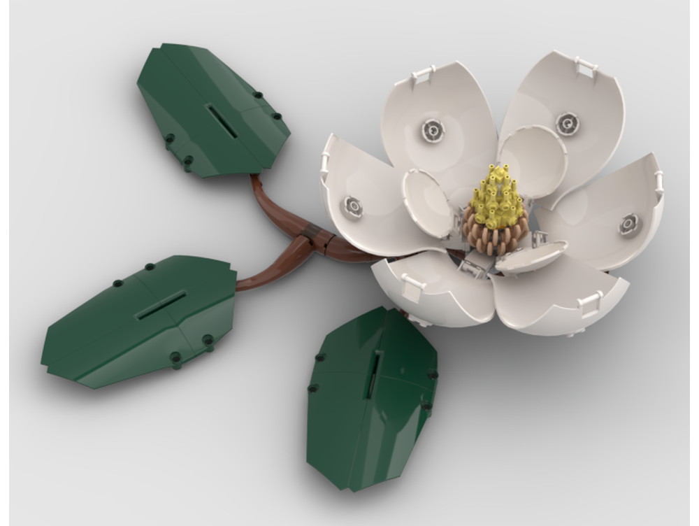 LEGO MOC Magnolia Flower by Mr.SpookyPumpkinHead | Rebrickable - Build ...