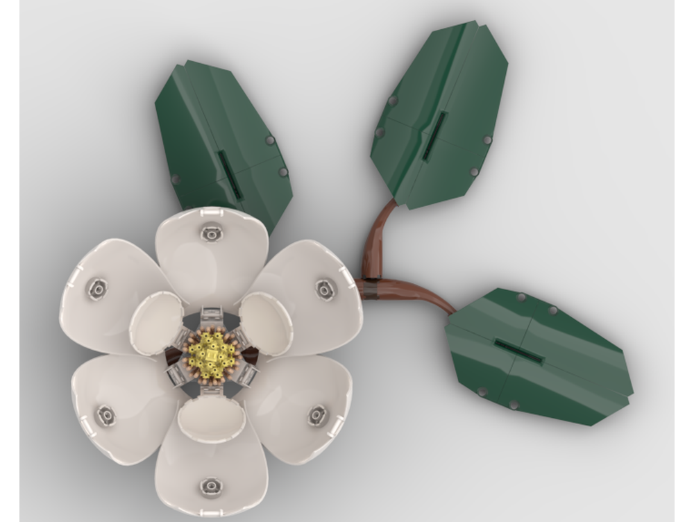 LEGO MOC Magnolia Flower by Mr.SpookyPumpkinHead | Rebrickable - Build ...