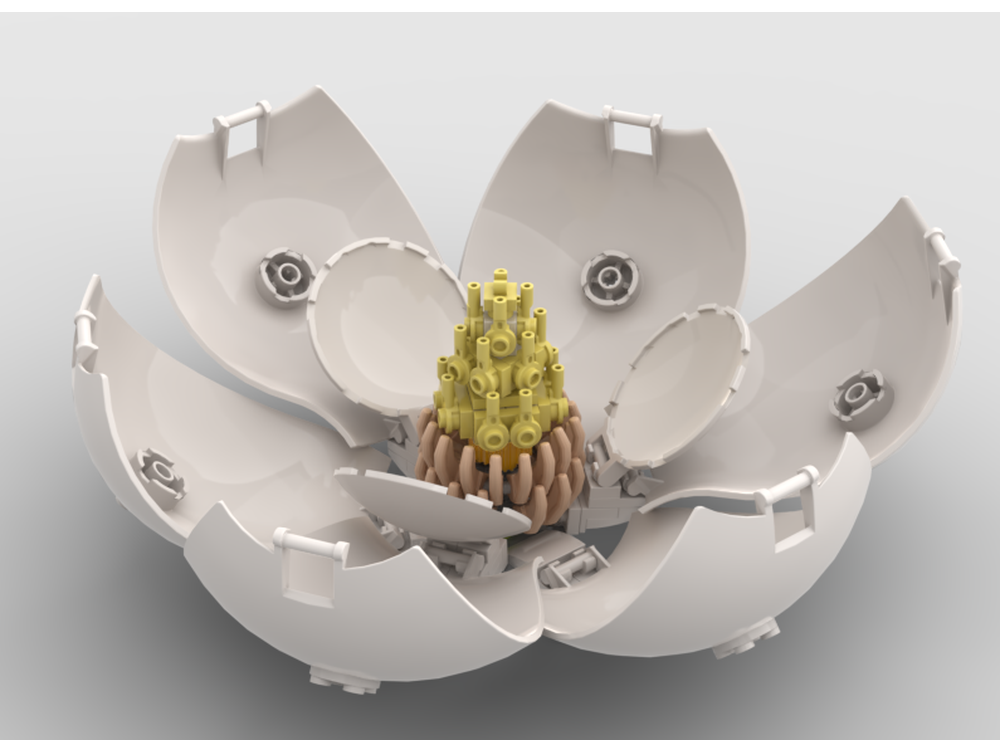 LEGO MOC Magnolia Flower by Mr.SpookyPumpkinHead | Rebrickable - Build ...