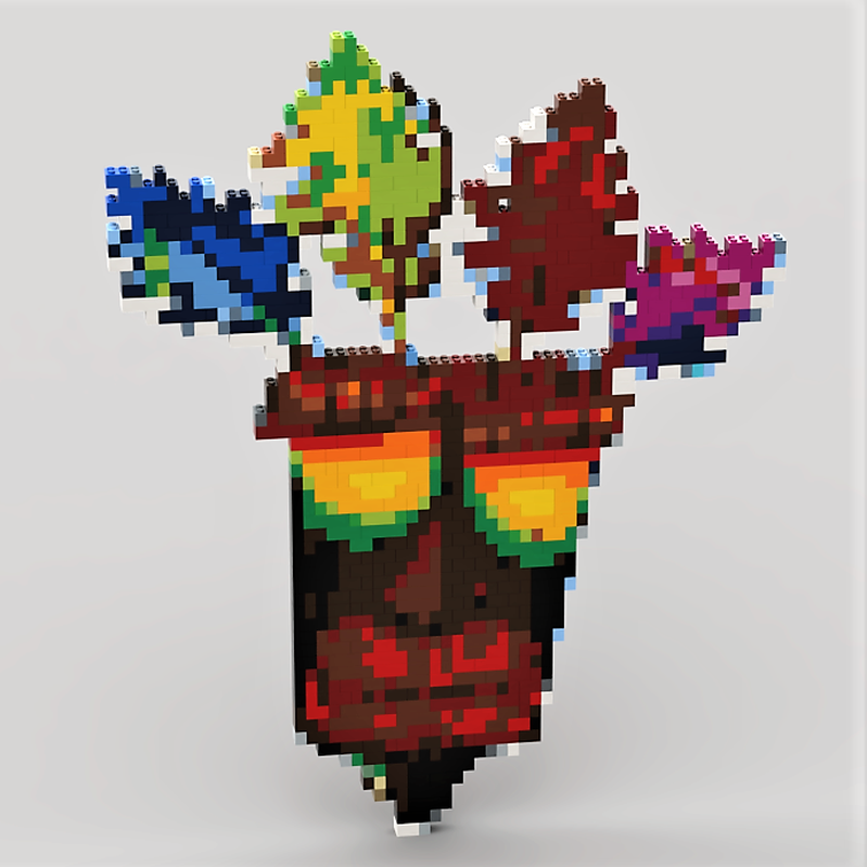 LEGO MOC AKU AKU Pixelart MOC by kelbiemnz | Rebrickable - Build with LEGO