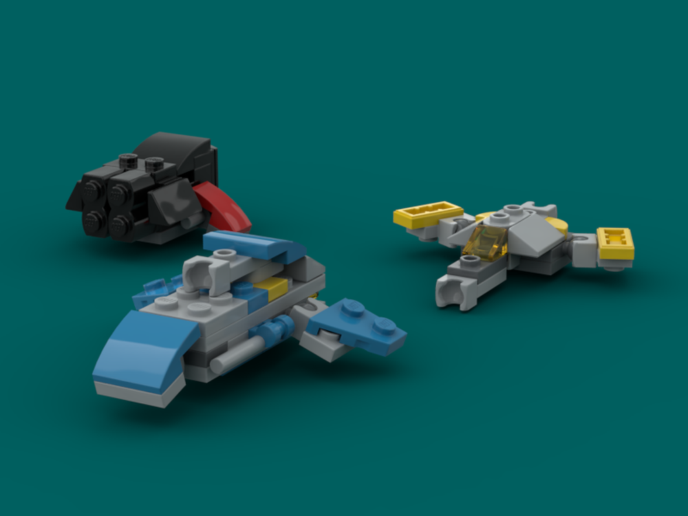 LEGO MOC Star Realms Federation Shuttle, Imperial Falcon and Cult ...