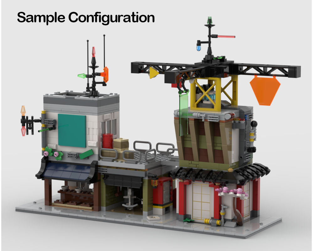 LEGO MOC Modular Cyberpunk City - Tea House and Power Station by ...