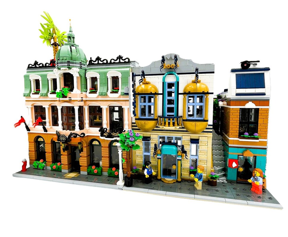 LEGO MOC Hotel and Studios Modular Alternate build of 2x31141 by re ...