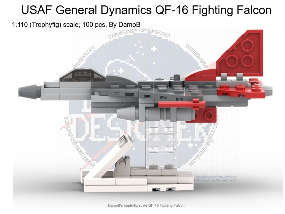 LEGO MOC USAF General Dynamics QF-16 target drone by DamoB ...