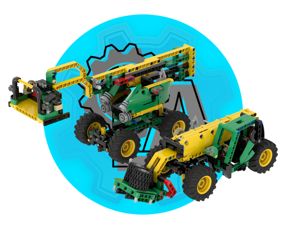 LEGO MOC 42136 pack | telehandler and articulated platform by O.L.A ...