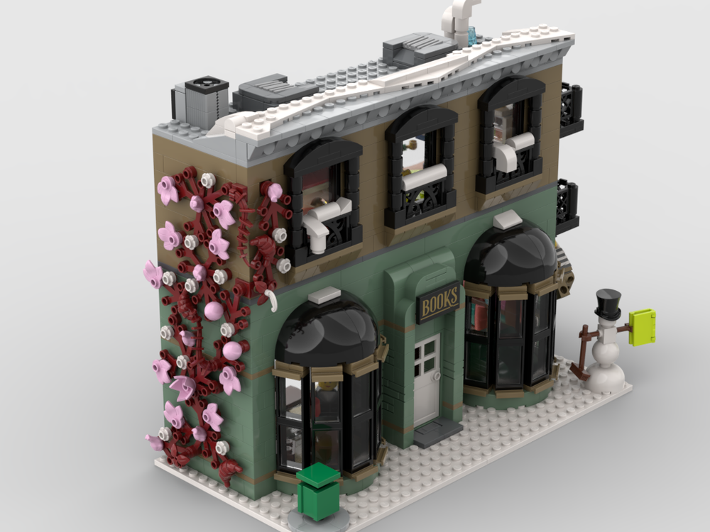 LEGO MOC Main Street Bookstore (Winter) by CareBearBrick | Rebrickable ...