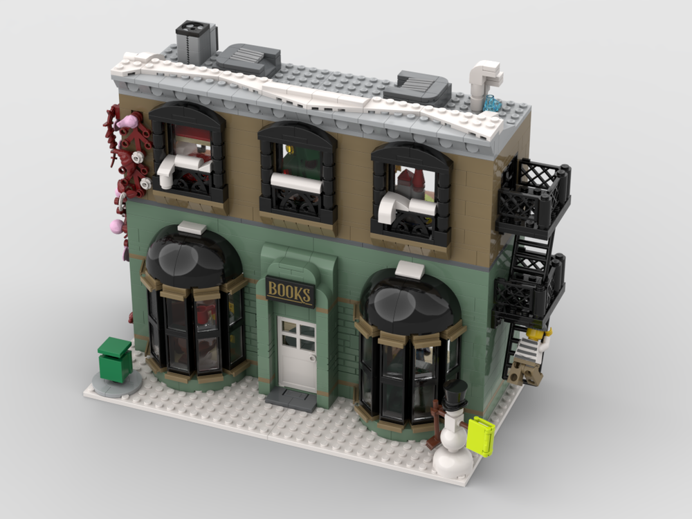 LEGO MOC Main Street Bookstore (Winter) by CareBearBrick | Rebrickable ...