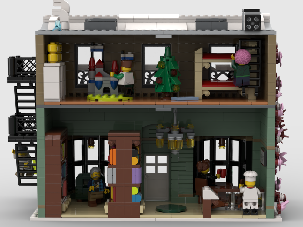 LEGO MOC Main Street Bookstore (Winter) by CareBearBrick | Rebrickable ...