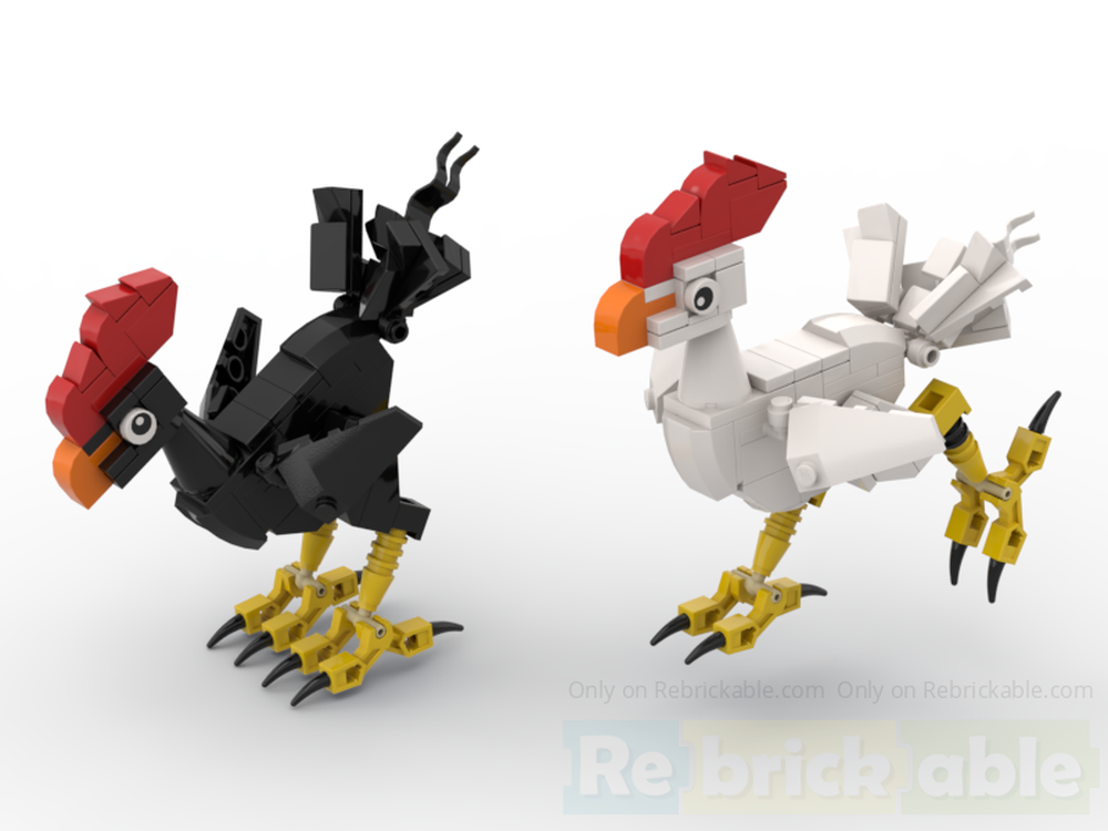 LEGO MOC Oversized Chickens by RapidCheetah | Rebrickable - Build with LEGO