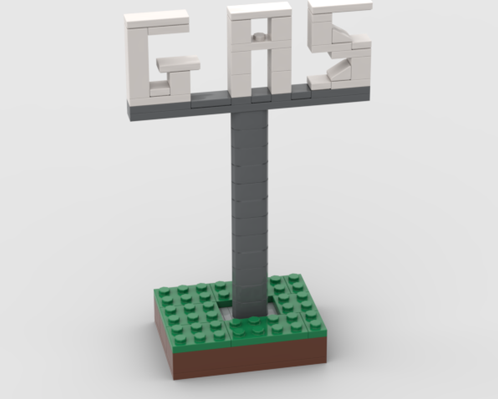 LEGO MOC Gas Sign by Caroholic | Rebrickable - Build with LEGO