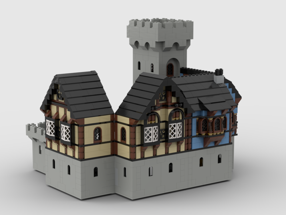 Lego Moc Fortified Medieval Village By Carnby2000 Rebrickable Build