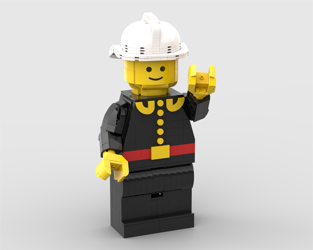 LEGO MOC-209830 Upscaled fire chief by Briquoleur | Rebrickable - Build ...