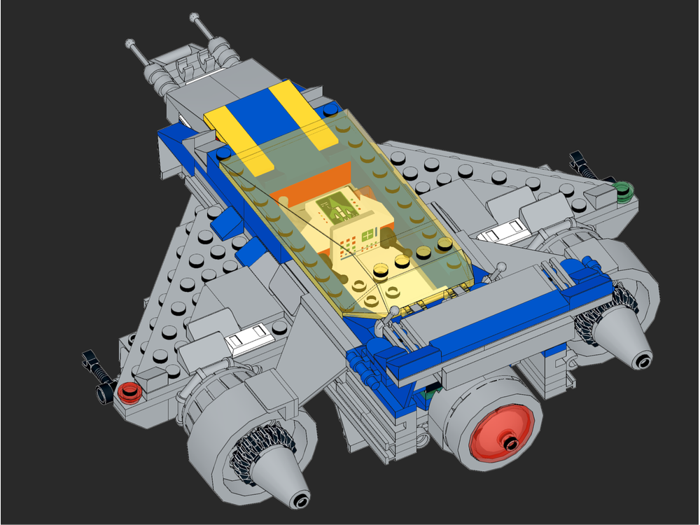 LEGO MOC 10497 Sprinter Twin Engine Add-on for B1 model by crazy8ron ...