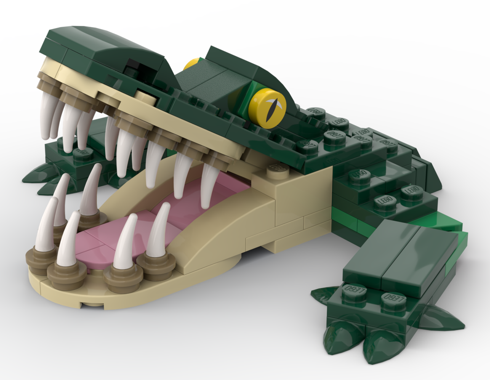 LEGO MOC Bask the Alligator by CommonDescent | Rebrickable - Build with ...