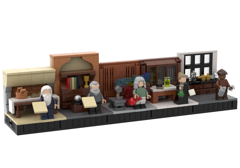 Lego Moc Isaac Newton Minifigure Display Diorama By Orchardbuilds