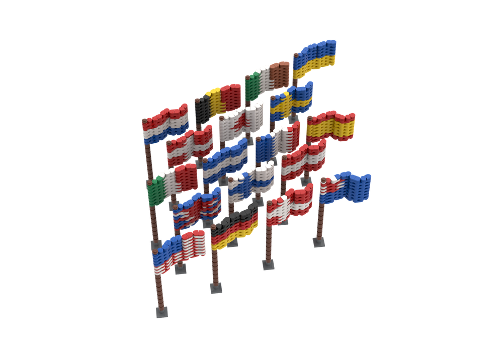LEGO MOC-209890 Modular Building Sized National Flags (FREE) by Brick ...
