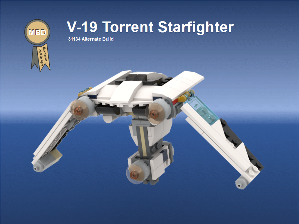 LEGO MOC V-19 Torrent Starfighter, Unofficial Fan-Design and 31134 ...