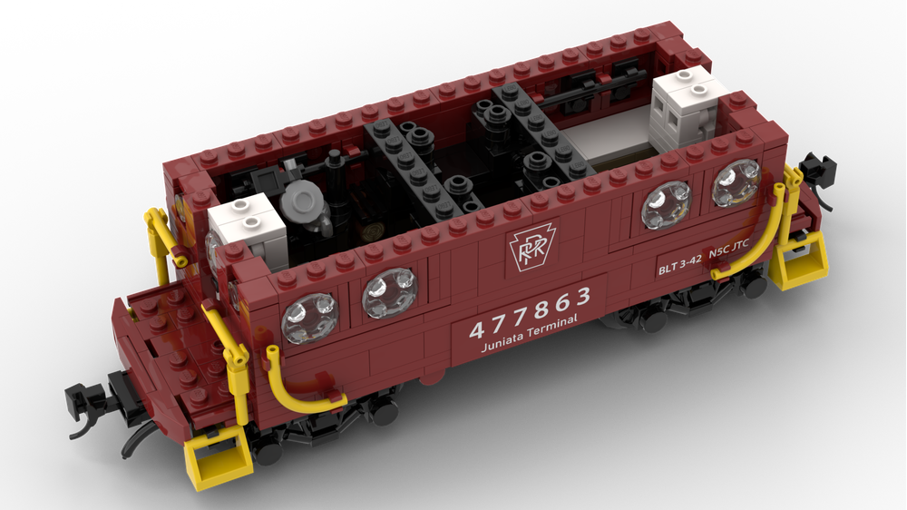 LEGO MOC-209952 PRR N5C Caboose (Juniata Terminal) by Yellow.LXF ...