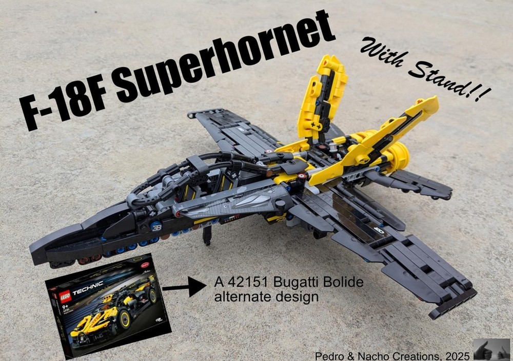 LEGO MOC F-18F Superhornet with Stand! (42151 Bugatti Bolide) by jpgon ...