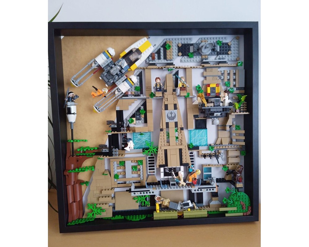 LEGO MOC-210008 Yavin 4 Rebel Base (75365) in IKEA frame Sannahed 50x50 ...