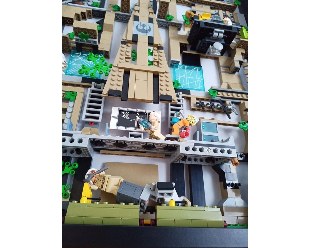 LEGO MOC-210008 Yavin 4 Rebel Base (75365) in IKEA frame Sannahed 50x50 ...