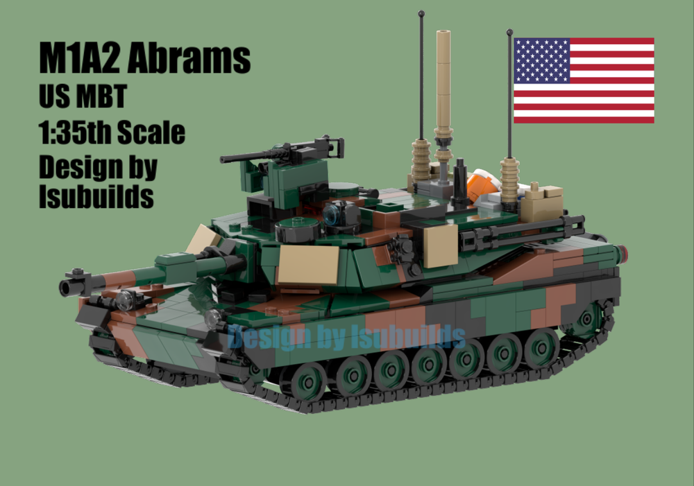 LEGO MOC M1A2 Abrams Woodland by Isubuilds | Rebrickable - Build with LEGO