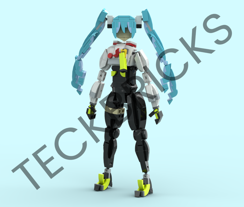 LEGO MOC Hatsune Miku Racing Outfit by Teckbricks | Rebrickable - Build ...