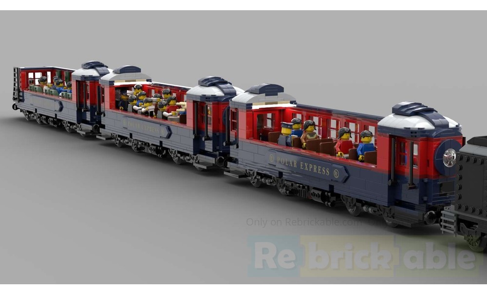 LEGO MOC Polar Express Train by TrainsWithLights | Rebrickable - Build ...